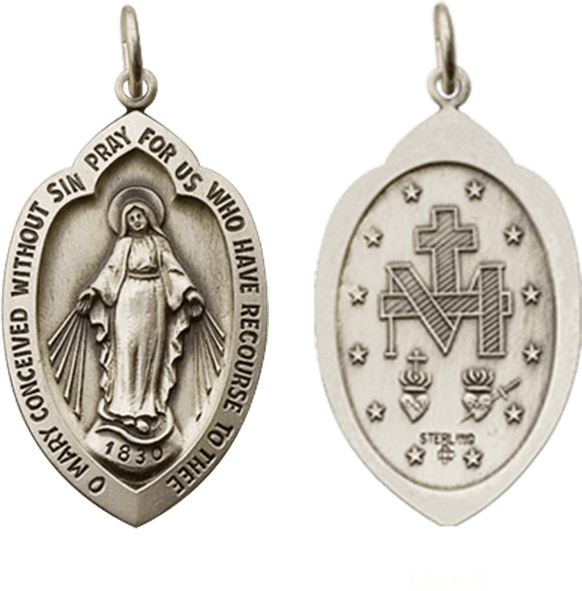 Download Sterling Silver Shield Miraculous Medallion - Full Size PNG ...