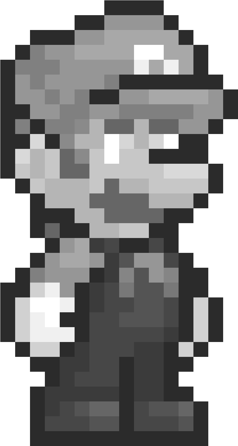 Download Black And White Mario - Pixel Art Mario Boomerang - Full Size ...
