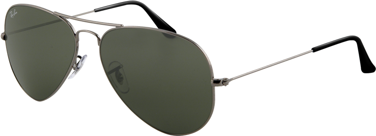 Download Sunglasses - Ray Ban Aviators Gunmetal Frame - Full Size PNG ...