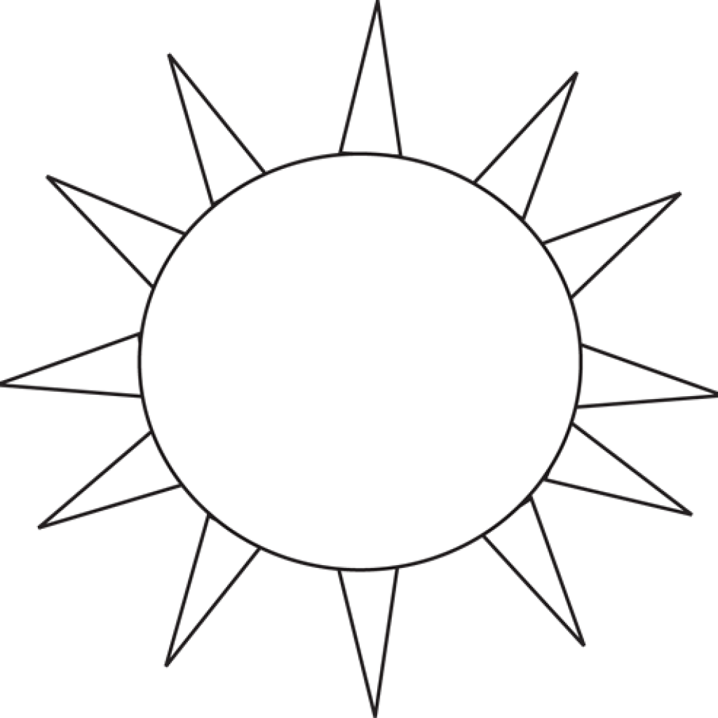 Sun Clip Art Black And White