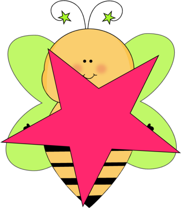 Download Green Star Bee With A Pink Star - Bee With Star Clipart - Full ...