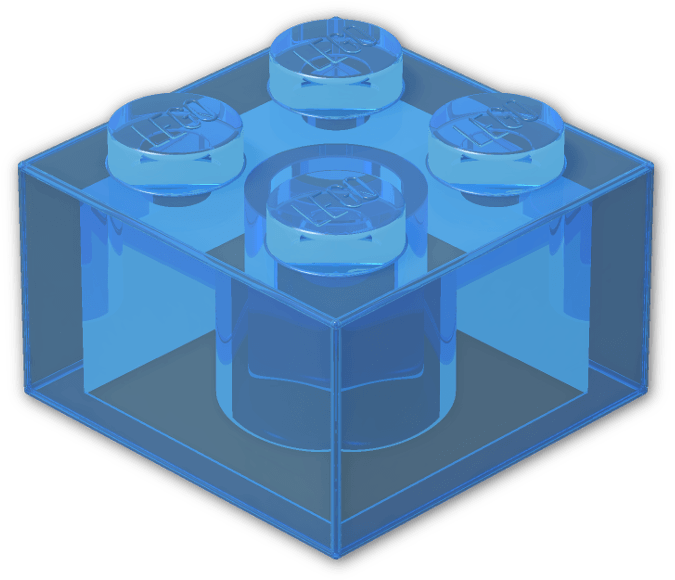 Download Fluorescent Blue Brick - Lego Fluorescent Colors - Full Size ...