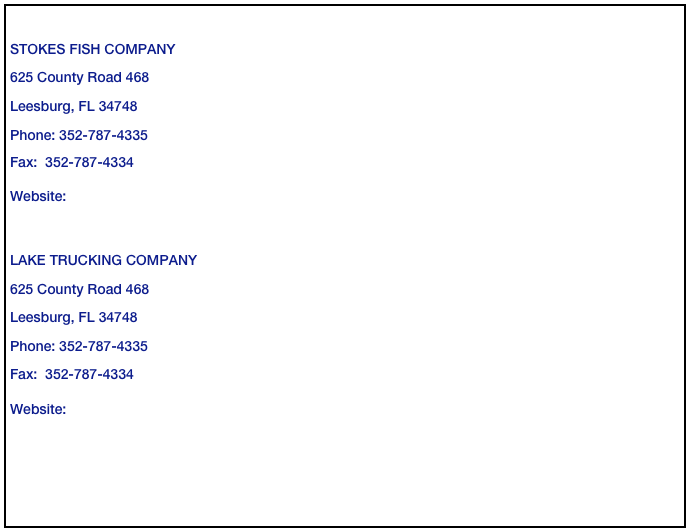 Download Stokes Fish Company 625 County Road 468 Leesburg, Fl - Stokes ...