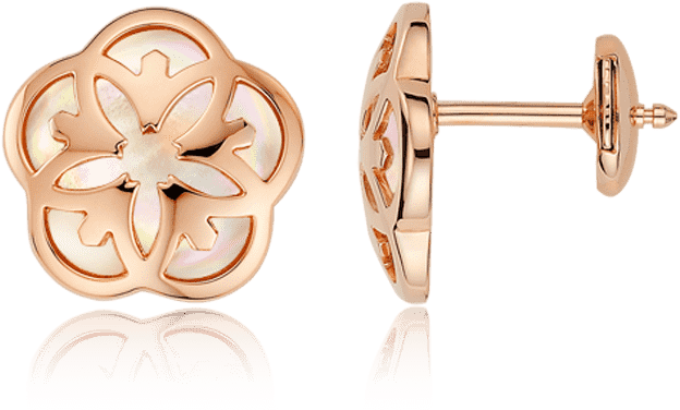 Download Omega Flower Earring - Earring - Full Size PNG Image - PNGkit