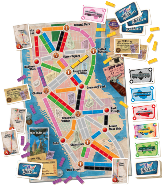 Download New York - Ticket To Ride New York Board - Full Size PNG Image ...