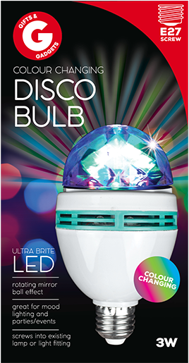 Download Colour Changing Disco Bulb Es/e27 - Edison Screw - Full Size ...