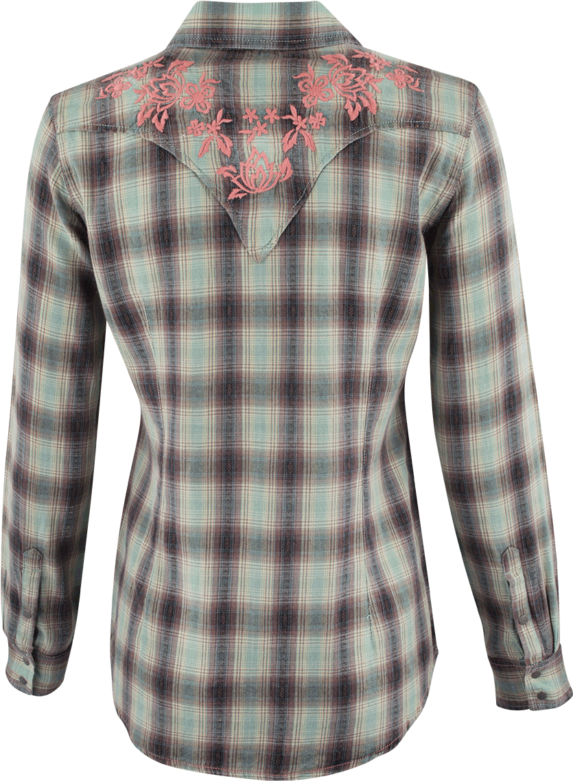 Download Ryan Michael Ombre Dobby Plaid Shirt - Full Size PNG Image ...