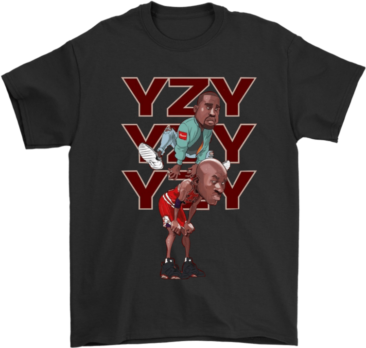 Download Gildan Mens T-shirt / Black / S Yeezy Jumped Over Jumpman ...