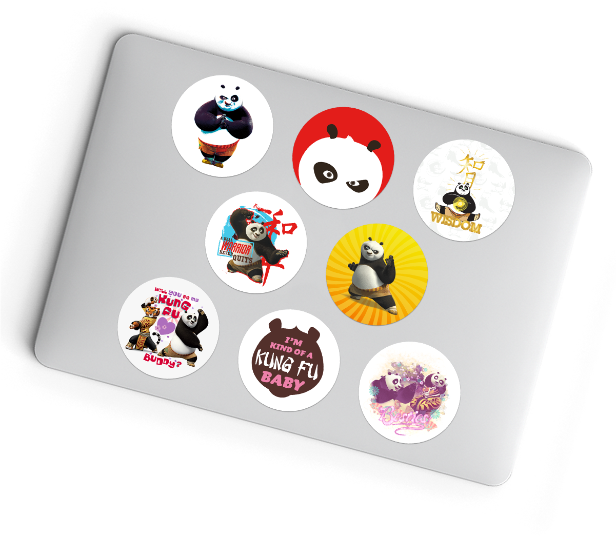 Download 10 Different Kung Fu Panda Glueless Laptop Stickers - Kung Fu ...