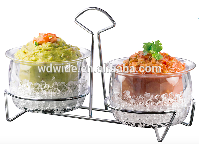 Download Acrylic On Ice Dip Chillers Salad Bowl Serving Set - Condiment ...
