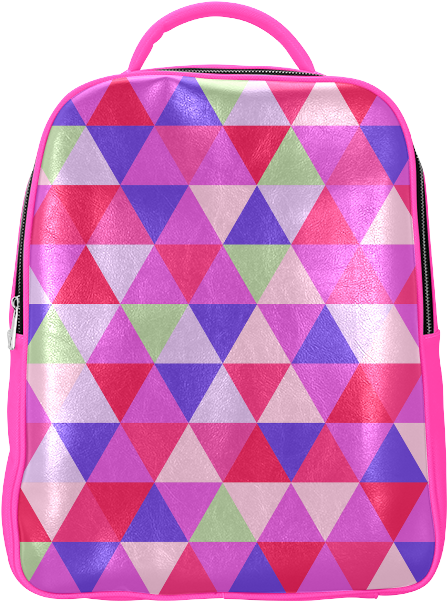 Download Geometric Pink Triangle Pattern Popular Backpack - Backpack ...