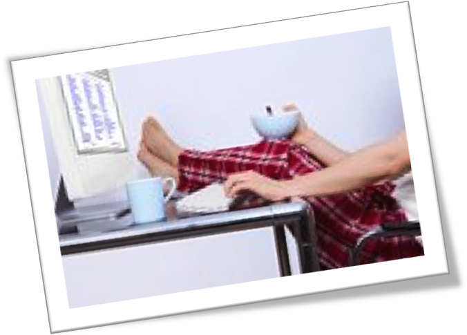 Download Feet Up In Pajamas At Computer - Work From Home In Pajamas ...