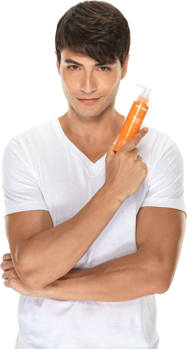 Download Male Model With Product - Full Size PNG Image - PNGkit