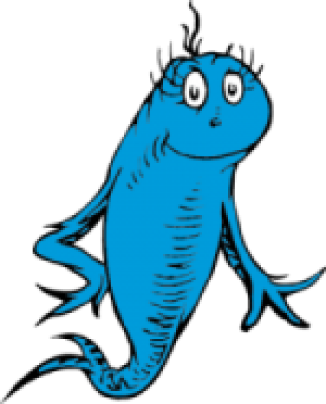 Download The Reef Debate - Blue Fish Cat In The Hat - Full Size PNG ...