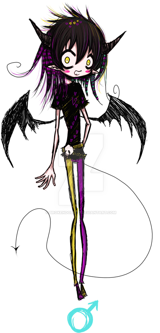 Download Drawn Emo Demon - Emo Demon Boy - Full Size PNG Image - PNGkit