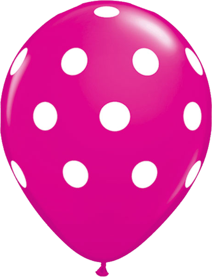 Download 11" Wildberry Polka Dot Balloon - Polka Dot Balloons - Full ...