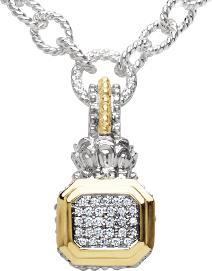 Download Stylish Silver And Gold Diamond Pendant By Vahan - Silver ...