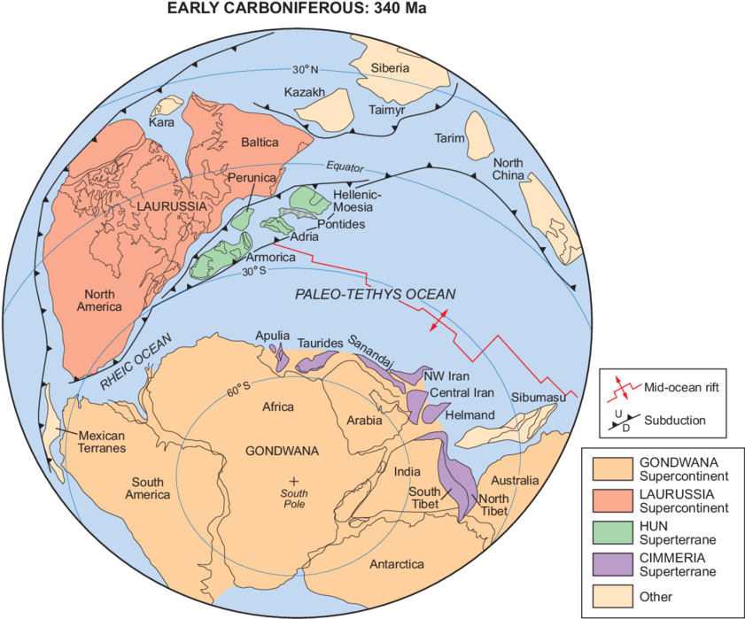 Download The Hun Superterrane Had Closed The Proto-tethys Ocean - Hun ...