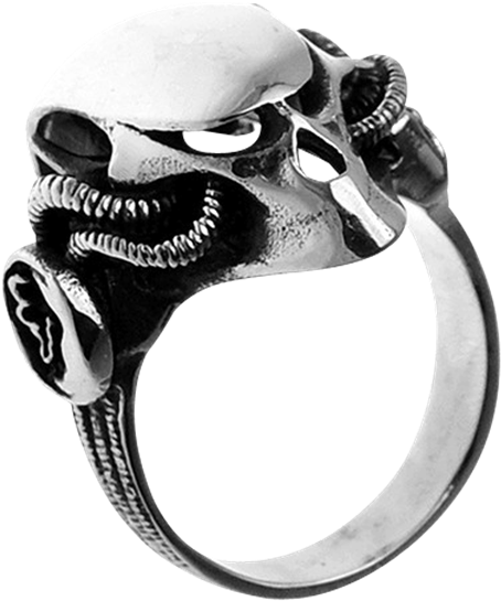 Download Mecha Skull Helmet Ring - Stainless Steel Ring - Full Size PNG ...