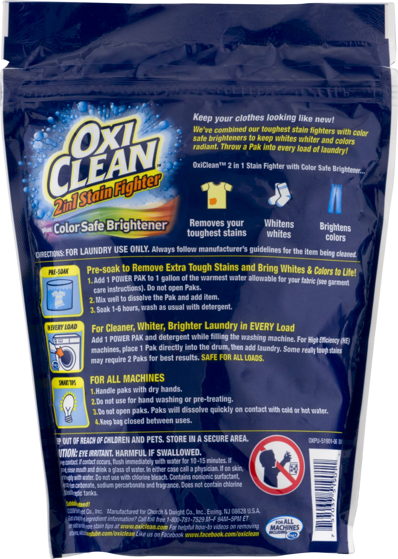 Download Oxi Clean Stain Fighter, 2 In 1, Power Paks - 37 Paks, - Full ...