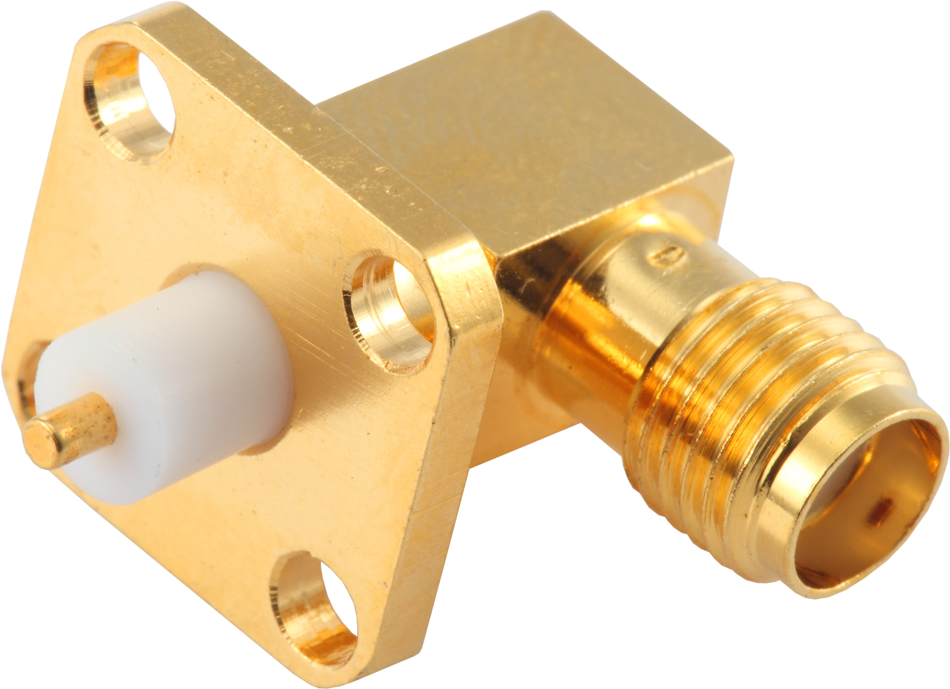 Download Sma Female Right Angle Four-hole Flange Connector Round - Sma ...