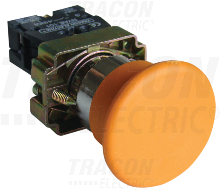 Download Pushbutton With Mushroom Head, Yellow, 1×no, 3a/400v - Push ...