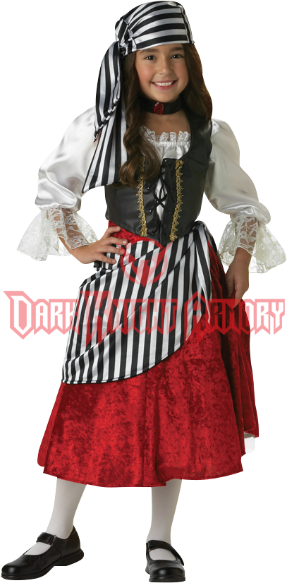 Download Pirate Girl Girl's Costume - Pirate Girl Costume - Full Size ...