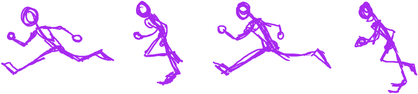 Download Running Sketch No Highlights - Animation - Full Size PNG Image ...