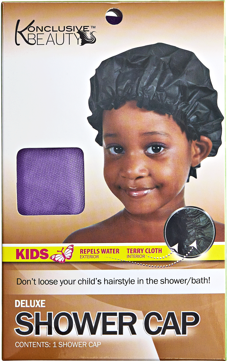 Download Konclusive Beauty Deluxe Kids Shower Cap - Full Size PNG Image ...
