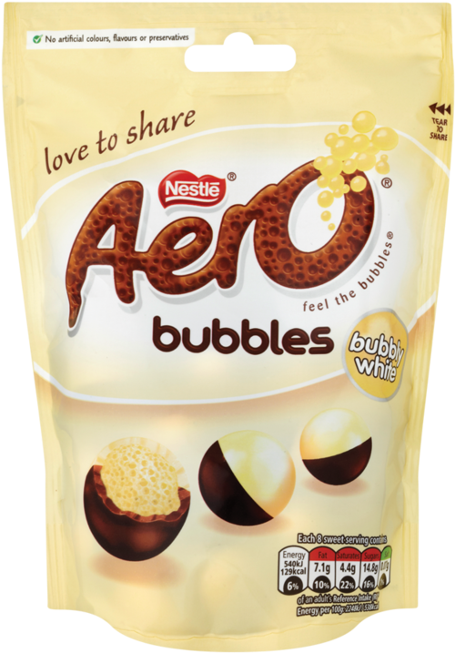 Download Aero Bubbles White Hanging Bag 113g - White Chocolate Aero ...