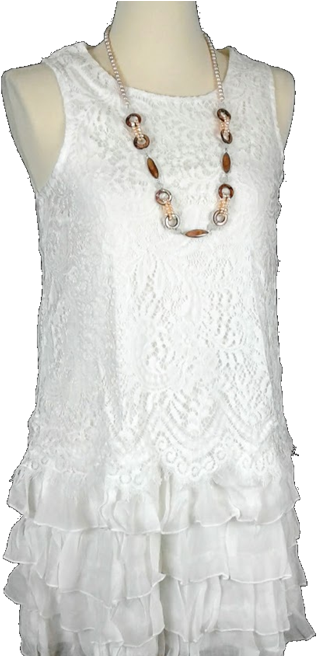 Download Shabby Chic Eyelash Lace Ruffle Dress - Full Size PNG Image ...