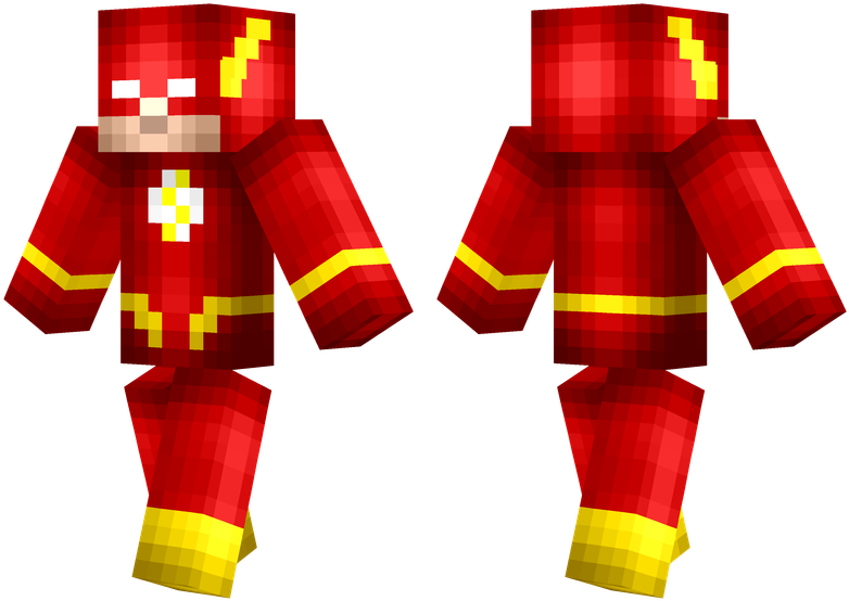 Download The Flash - Skin Minecraft Super Herois - Full Size PNG Image ...