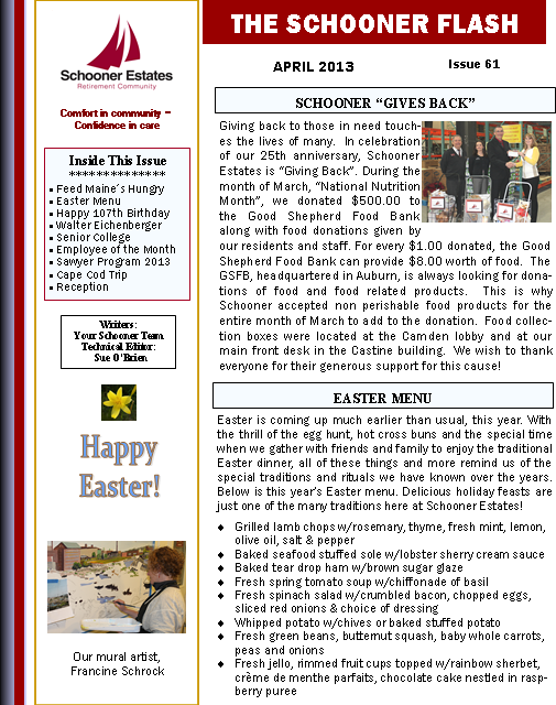 Download April 2013 Flash Newsletter Page 1 - Brochure - Full Size PNG ...