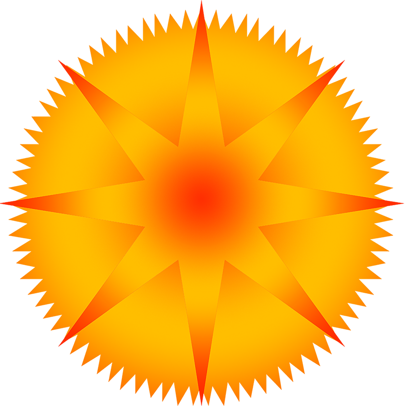 Download Blue Star With Rays, Orange Star Image - Vector Graphics ...