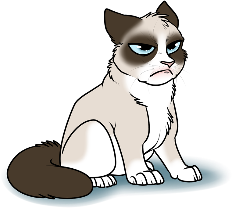 Download Scottish Fold Cat Dog Like Mammal Dog Facial Expression - Grumpy Cat Fan Art - Full ...