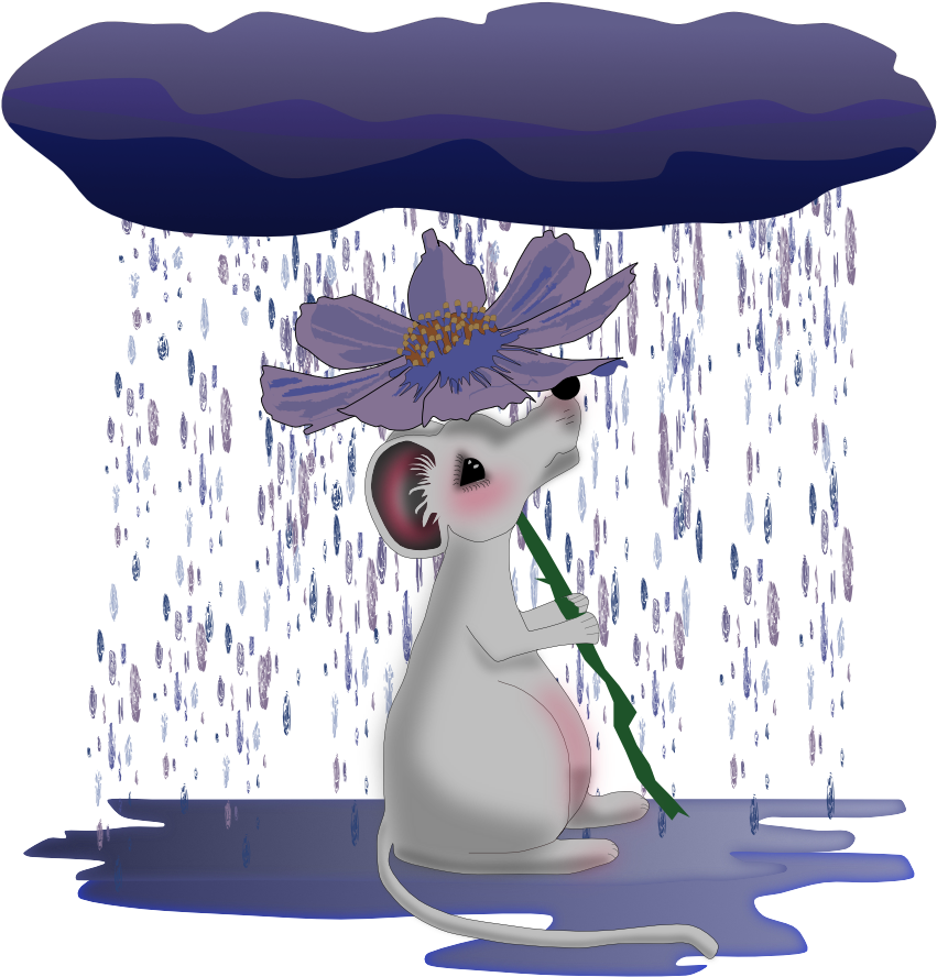 Download Rainy Mouse V - Illustration - Full Size PNG Image - PNGkit
