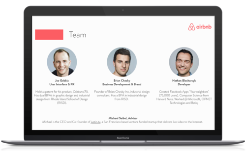 Download Airbnb Pitch Deck Team - Founders Slide - Full Size PNG Image ...