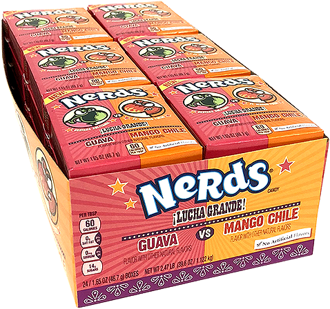 Download Nerds Guava Vs Mango Chile Candy - Nestle Wonka Nerds Lime ...