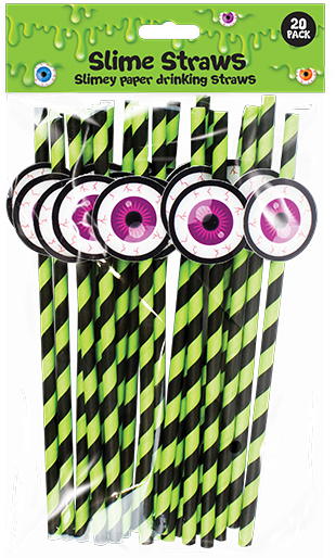 Download Slime Novelty Paper Straws - Drinking Straw - Full Size PNG ...