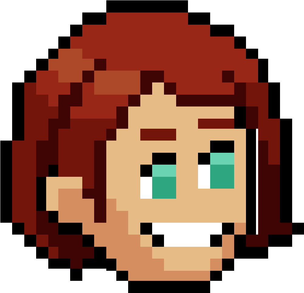 Download Short Brunette Female Hair - Angry Face Pixel Art - Full Size PNG Image - PNGkit