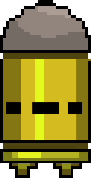 Download Bullet Kin [enter The Gungeon] - Pixel Art - Full Size PNG ...