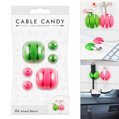 Download Cable Candy Gumi Tappancs Kábelvezető Vegyesen Zöld - Cable Candy Beans Black - Mline ...