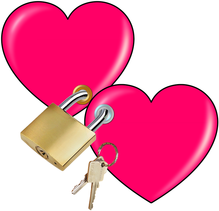 Download Padlock Clipart Heart - Key Love - Full Size PNG Image - PNGkit