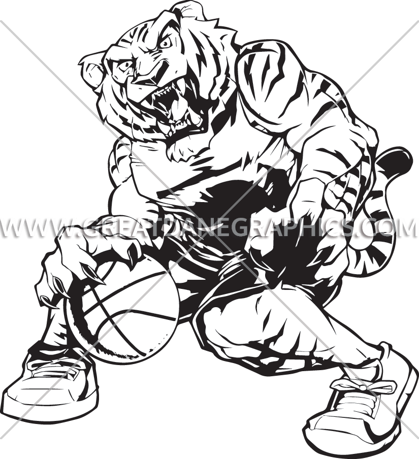 Download Basketball Tiger - Illustration - Full Size PNG Image - PNGkit