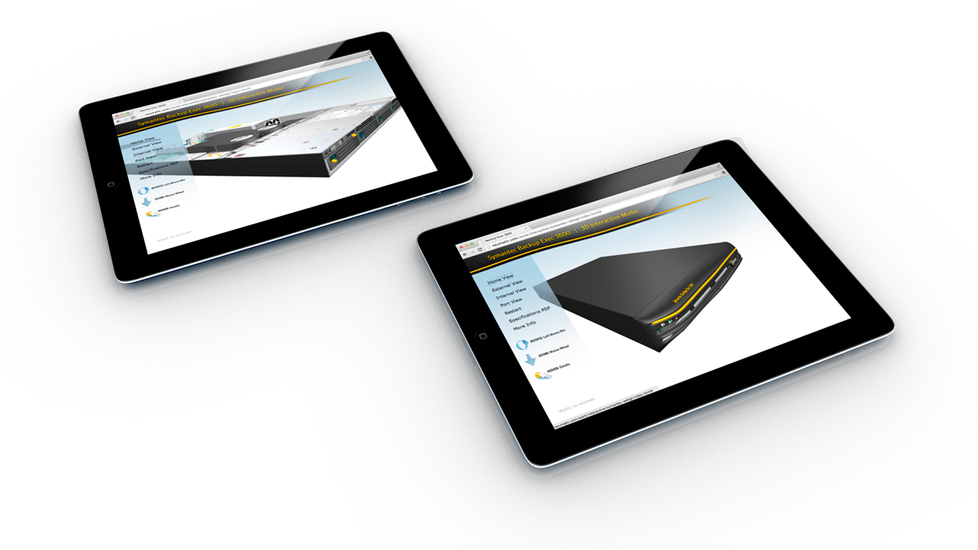 Download Symantec Backup Exec 3600 Webgl Microsite Design - Tablet ...