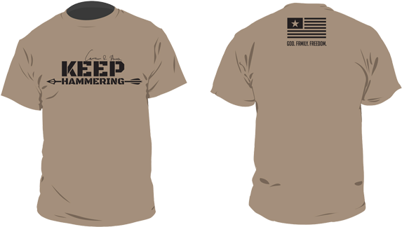 Download Cameron Hanes Keep Hammering Sand Shirt Design - T Shirt ...