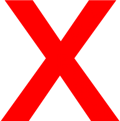 Download Red Cross Mark Clipart Res - Red X Clipart - Full Size PNG ...