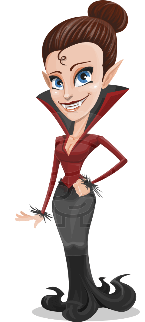 Download Medusa Fang-legant - Cartoon Vampire Woman - Full Size PNG ...
