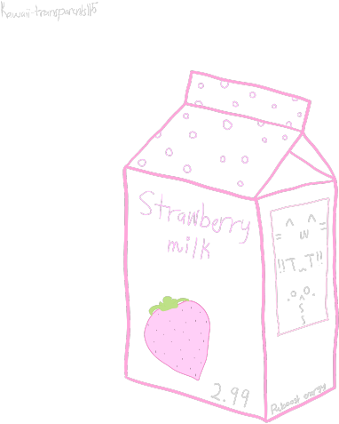 Download Strawberry Milk Drawing Png - Full Size PNG Image - PNGkit