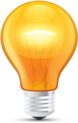 Download Psd Glossy Orange Light Bulb - Light Bulb With Transparent ...